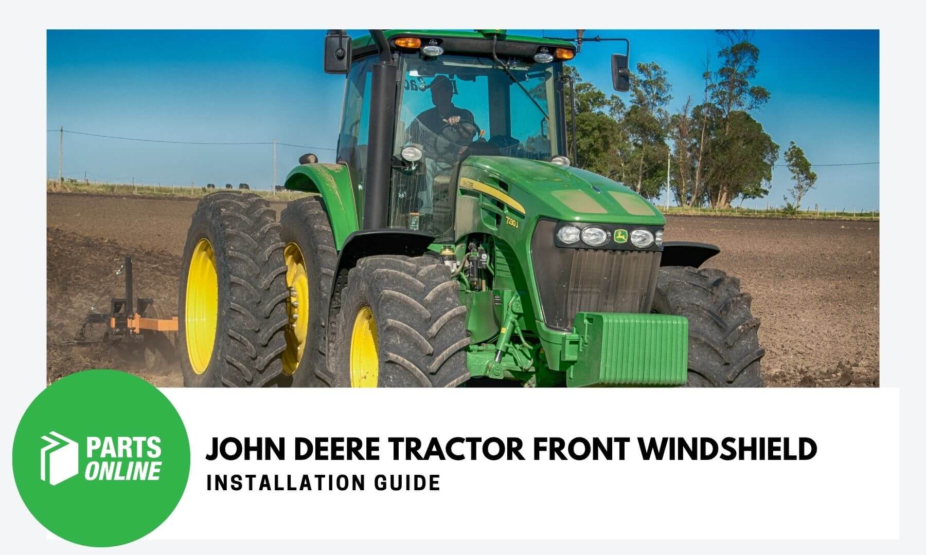 How to Replace the Front Windshield Glass on a John Deere Tractor