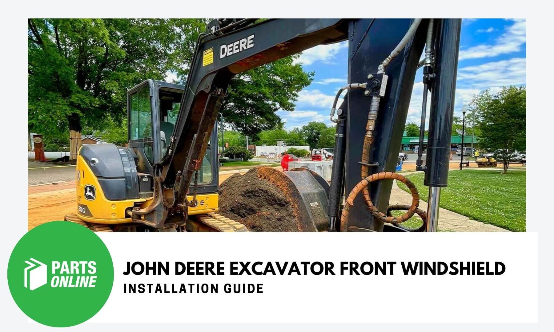 How To Replace the Windshield Glass on a John Deere Excavator